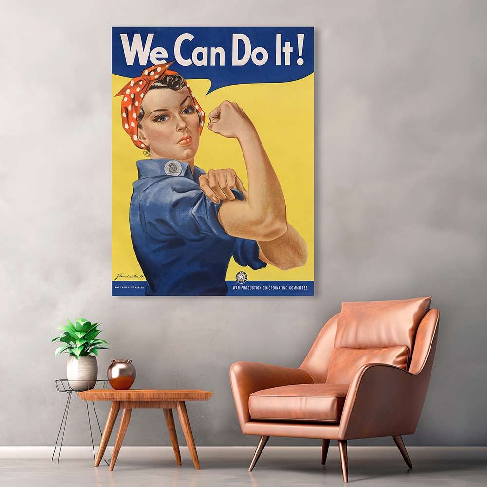 Affiche vintage sur toile - J. Howard Miller - We Can Do It! - 80x60 cm ...
