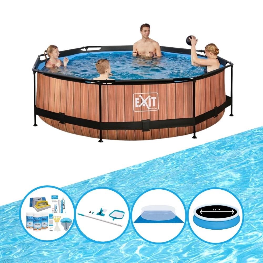 EXIT Piscine Timber Style - Frame Pool ø300x76cm -- Pack de piscine ...