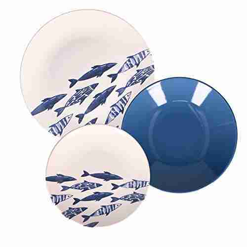 ROSE & TULIPANI The Blue Ones Servizio Tavola Set Piatti 18 Pezzi ...