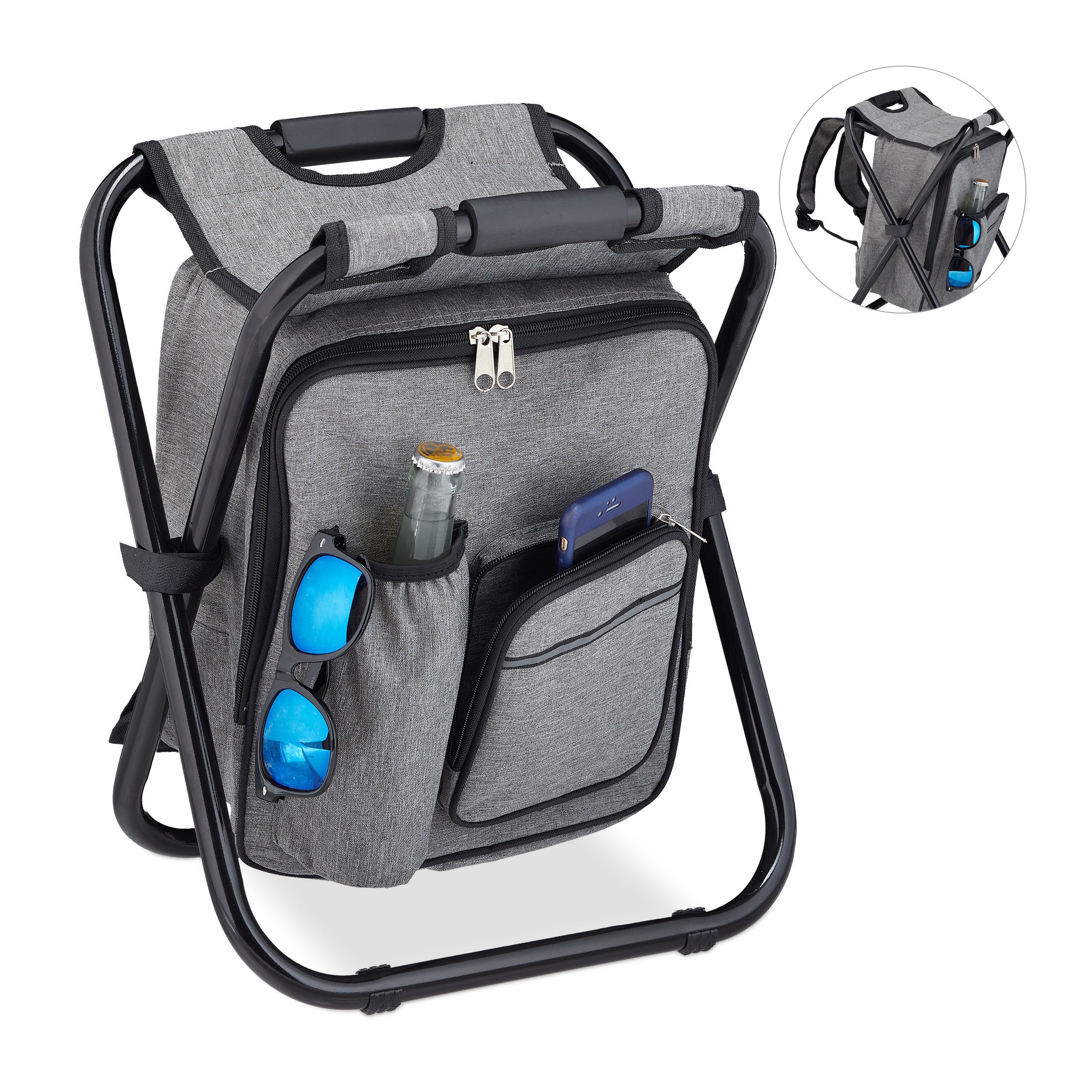 Tabouret de camping avec sac, pliant, transportable, léger & solide, à ...