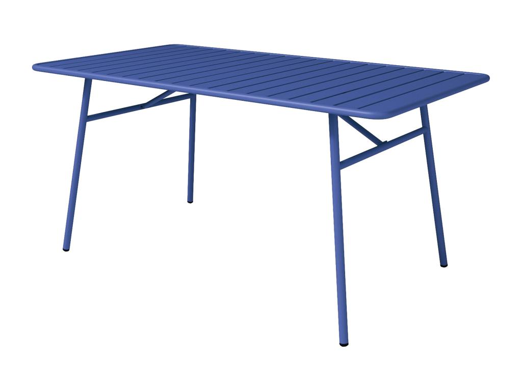 Mesa de jardín de metal azul noche - Ancho 160 cm - MIRMANDE | Leroy Merlin