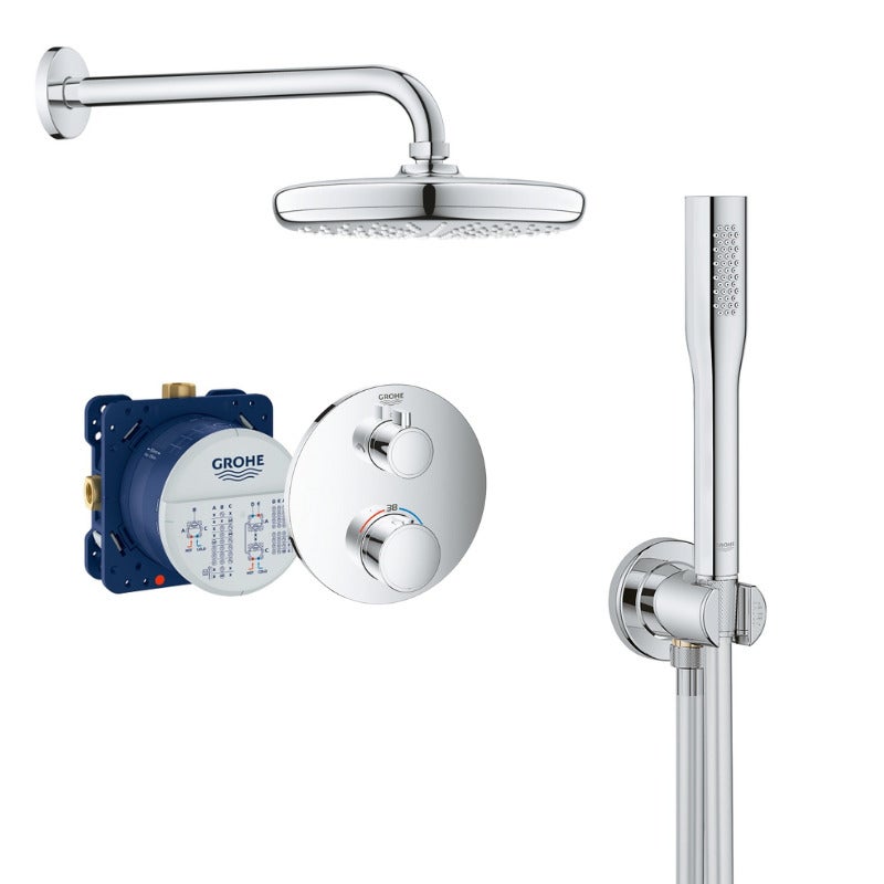 Grohe Grohtherm Set de douche encastré avec mitigeur thermostatique ...