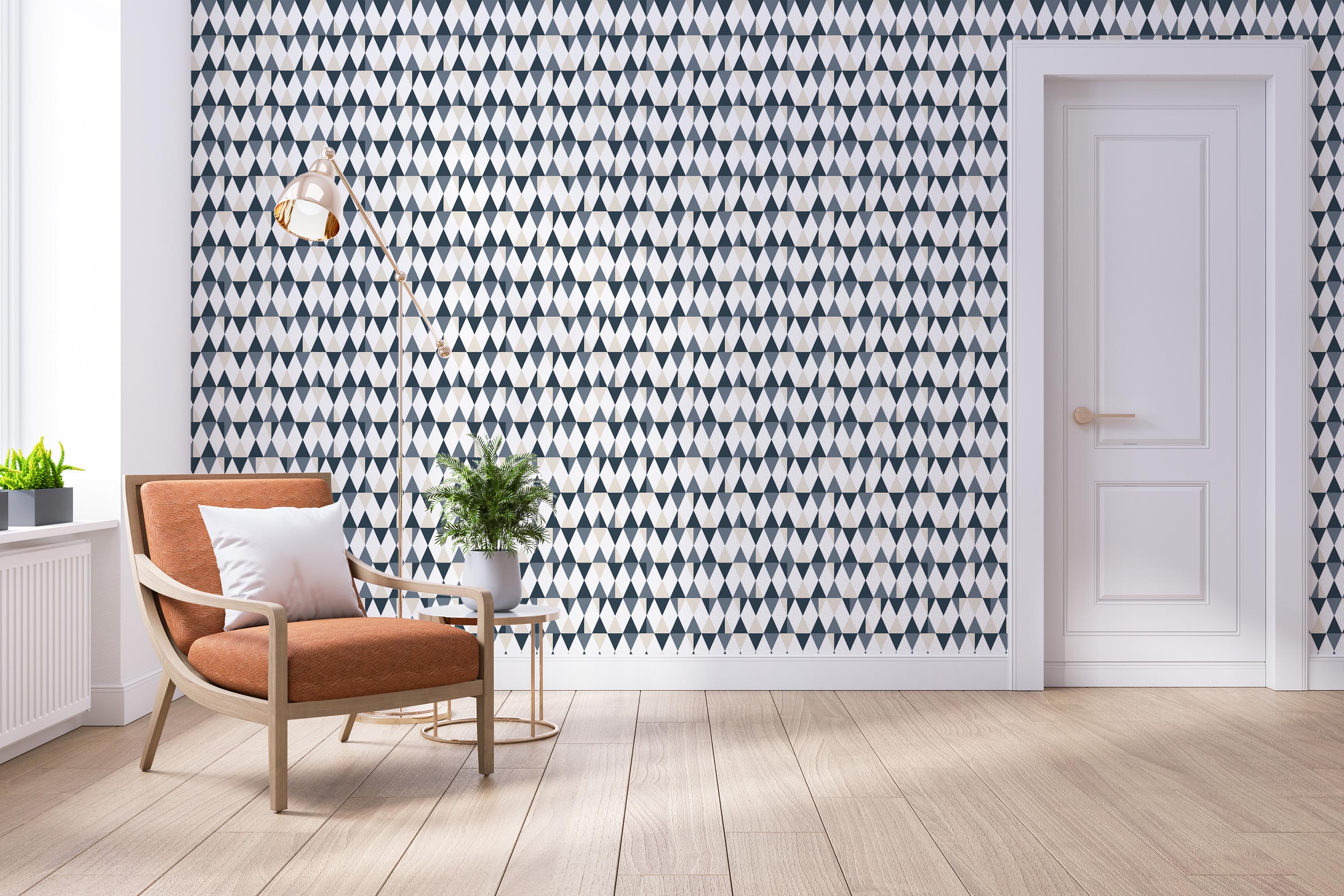 Multifaceted Triangle Wallpaper | Leroy Merlin