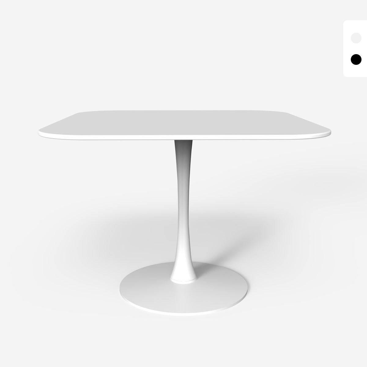 Mesa cuadrada estilo Goblet bordes redondeados salón cocina bar lillium 100 | Leroy Merlin