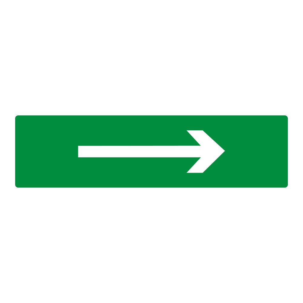 Plaque de porte Flèche sur fond vert - couleur 170x45mm - 4321394 ...