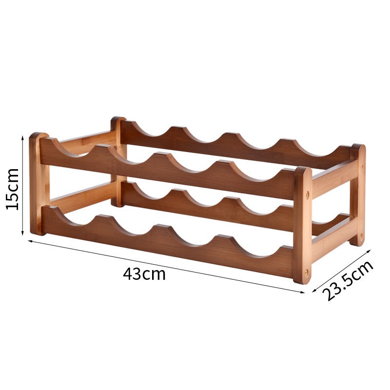 Rack à vin de décoration en bois massif, Petit rack de présentation de ...