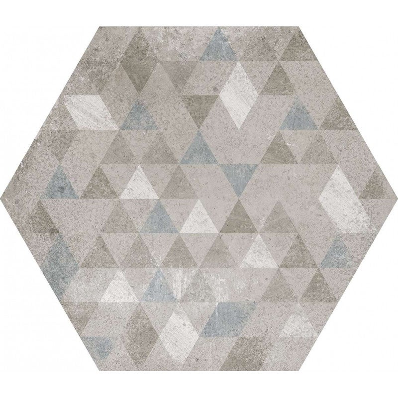 Carrelage sol / mur hexagonal effet béton motif 29,2 x 25,4 cm URBAN ...
