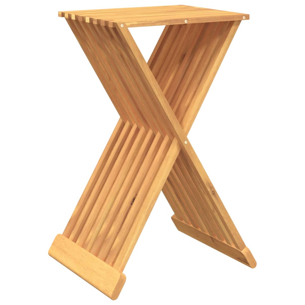 Tabouret pliant en bois de teck massif 40x32,5x70 cm | Leroy Merlin