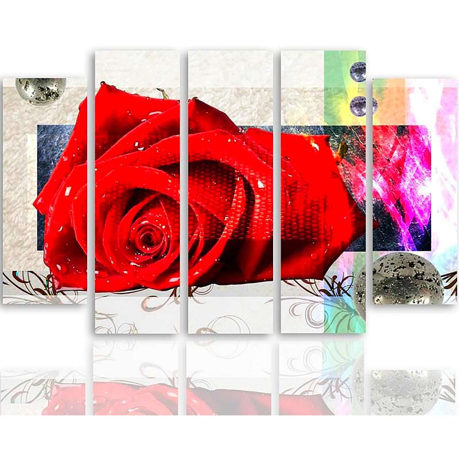 Tableau rose rouge - 150 x 100 cm | Leroy Merlin