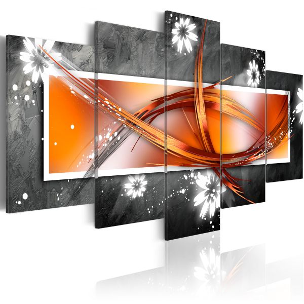 Tableau Fleurs et abstraction 100x50 cm | Leroy Merlin