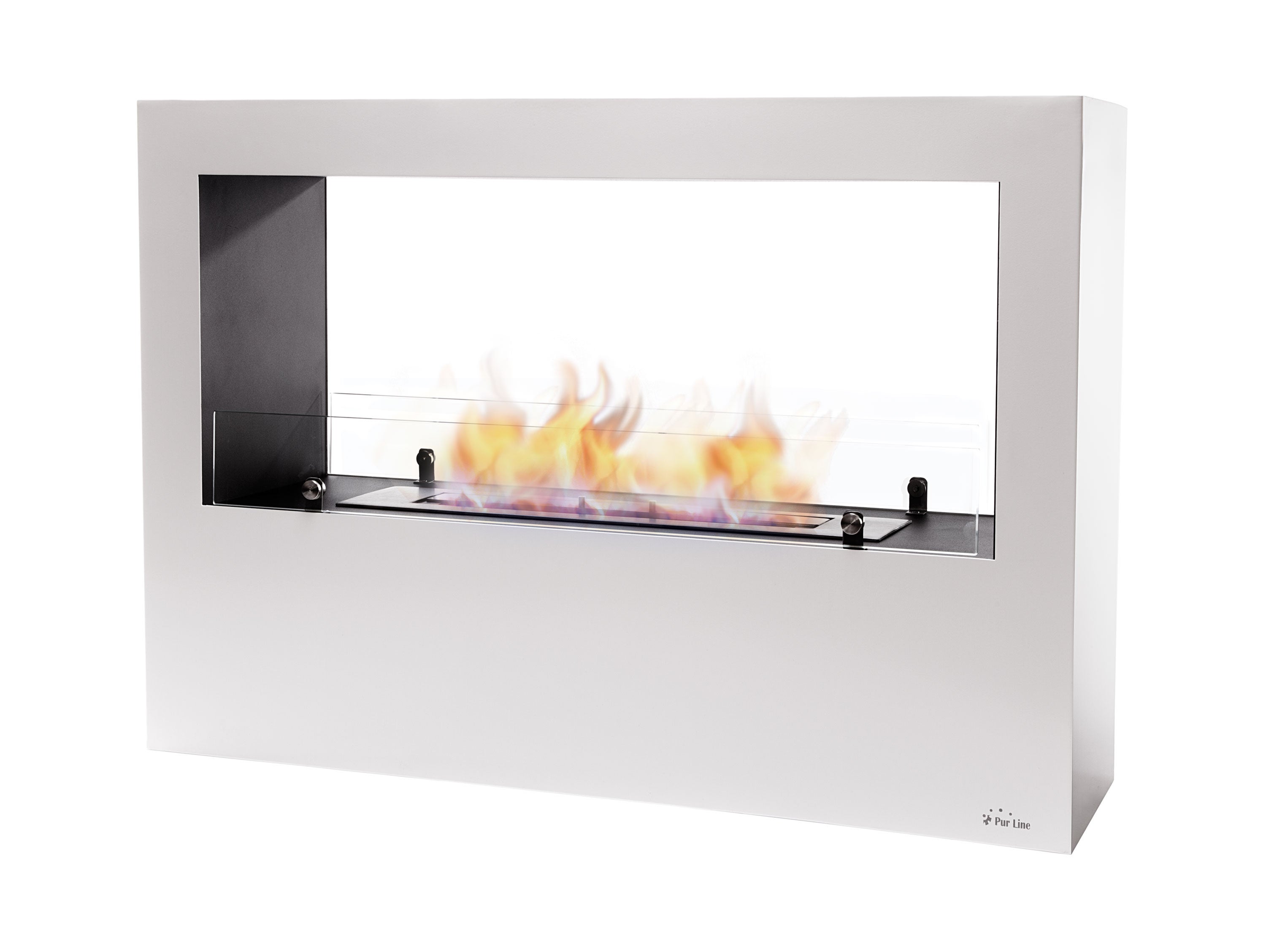 Grande cheminée à l'éthanol au sol en acier | Leroy Merlin