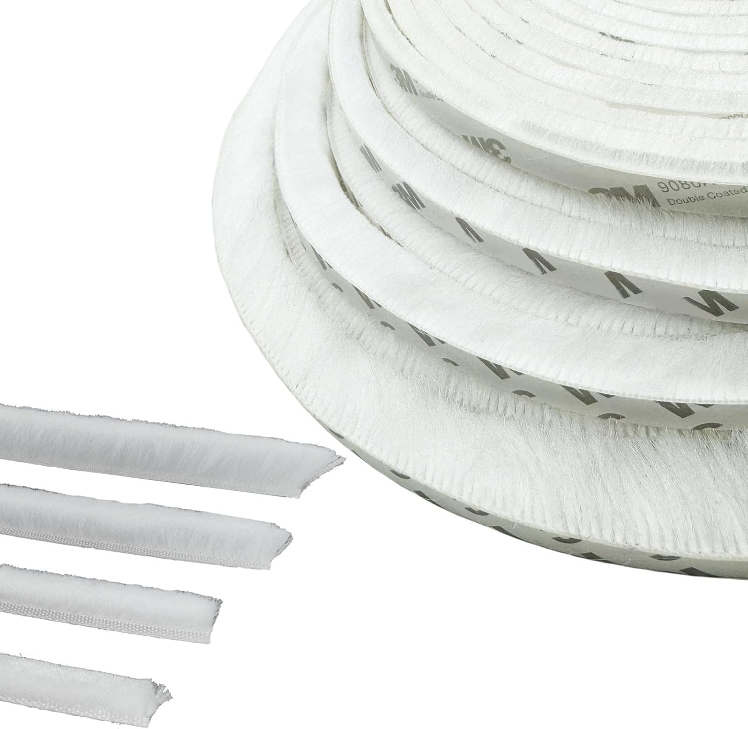 Joint brosse d'étanchéité pour portes, 5 m x 9 mm x 23 mm, blanc, pour ...