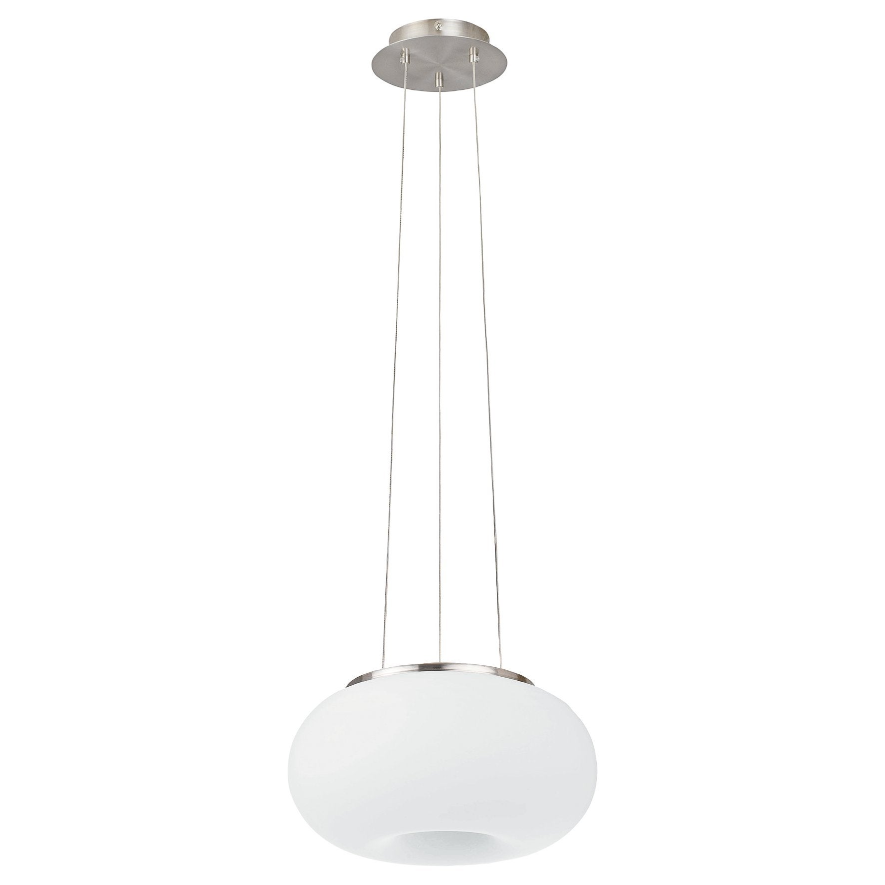 Lámpara Colgante Eglo Optica Níquel Mate 2 Bombillas E27 28cm | Leroy ...