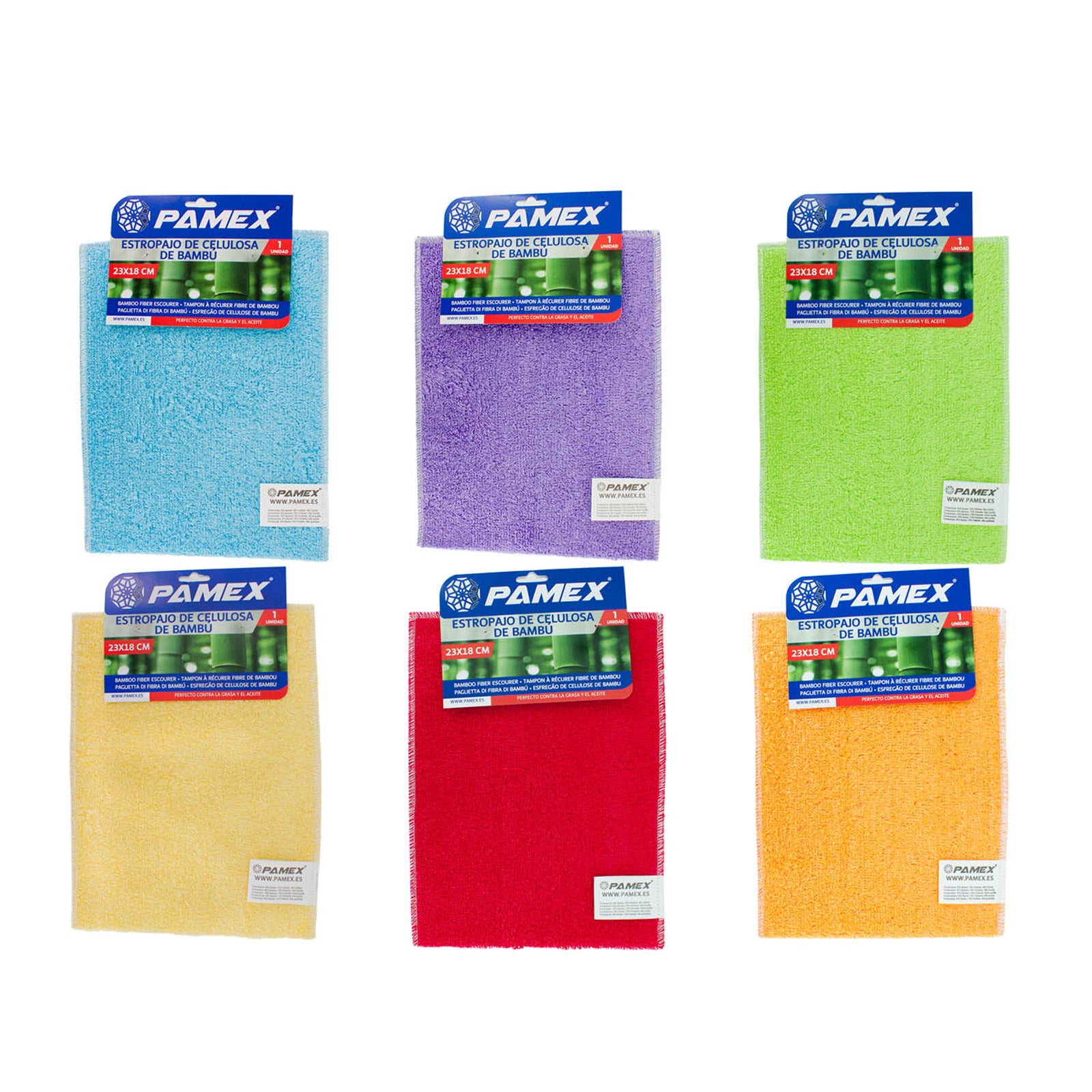 ESTROPAJO CELULOSA BAMBU 23 X 18 PAMEX (6 unidades) | Leroy Merlin