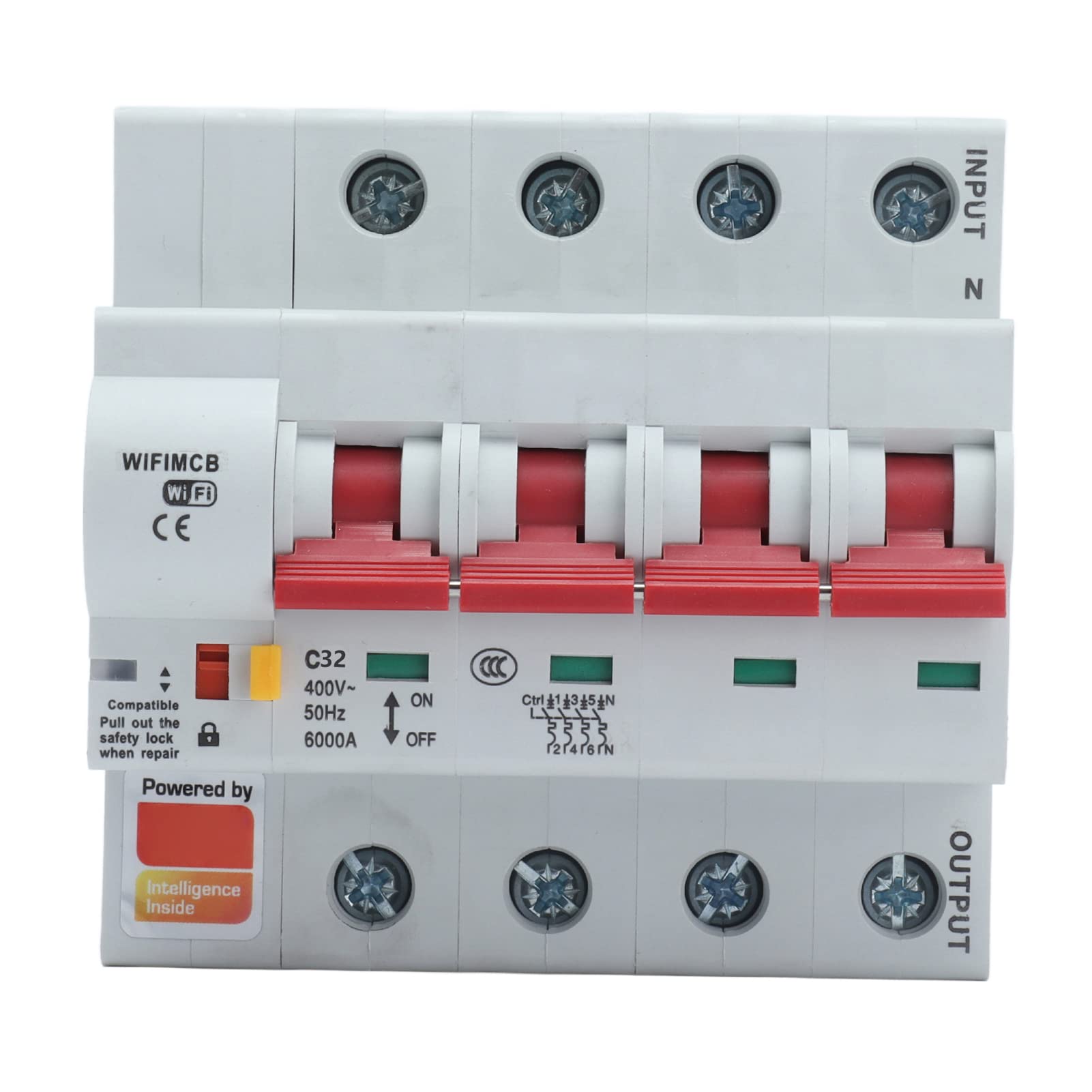 Disyuntor inteligente WiFi Bluetooth 4P Interruptor remoto CA 400 V con ...