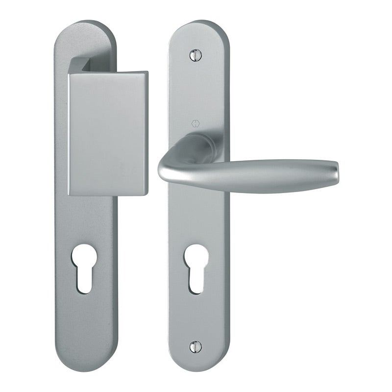 Ensemble palière new york - Teinte : Argent - Entraxe : 7 - 70 - HOPPE ...