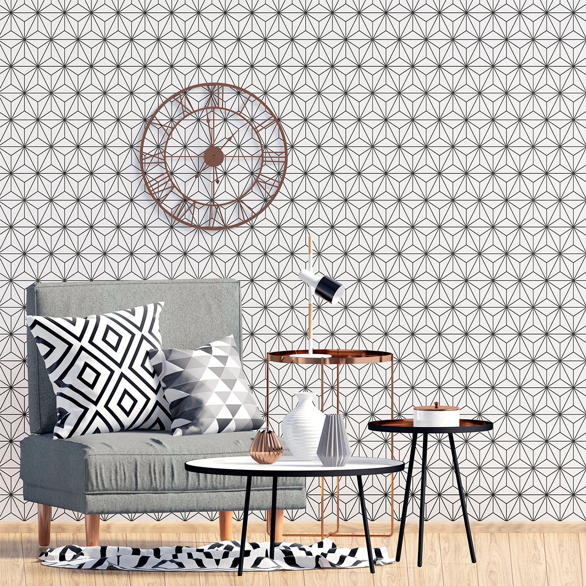 Vinilo papel pintado escandinavo alric - adhesivo de pared ...