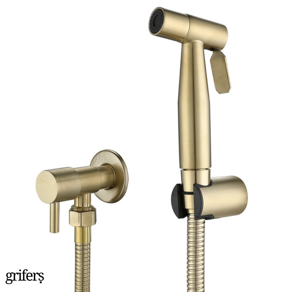 Ducha Higiénica Inodoro Dorado ABLUO AURIS GRIFERS | Leroy Merlin