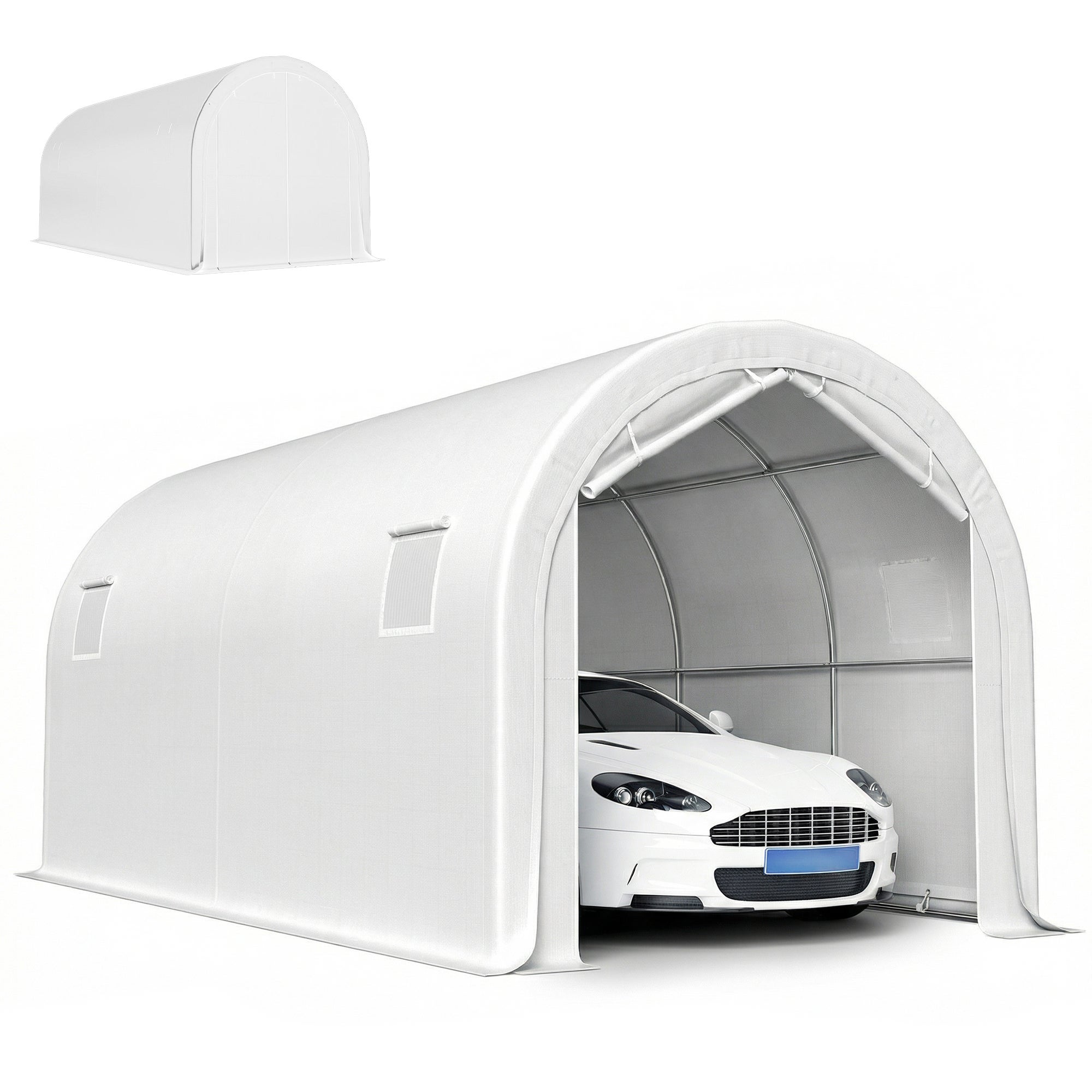 Abri de voiture extérieur 3 x 6 m, étanche, en toile PE résistante ...