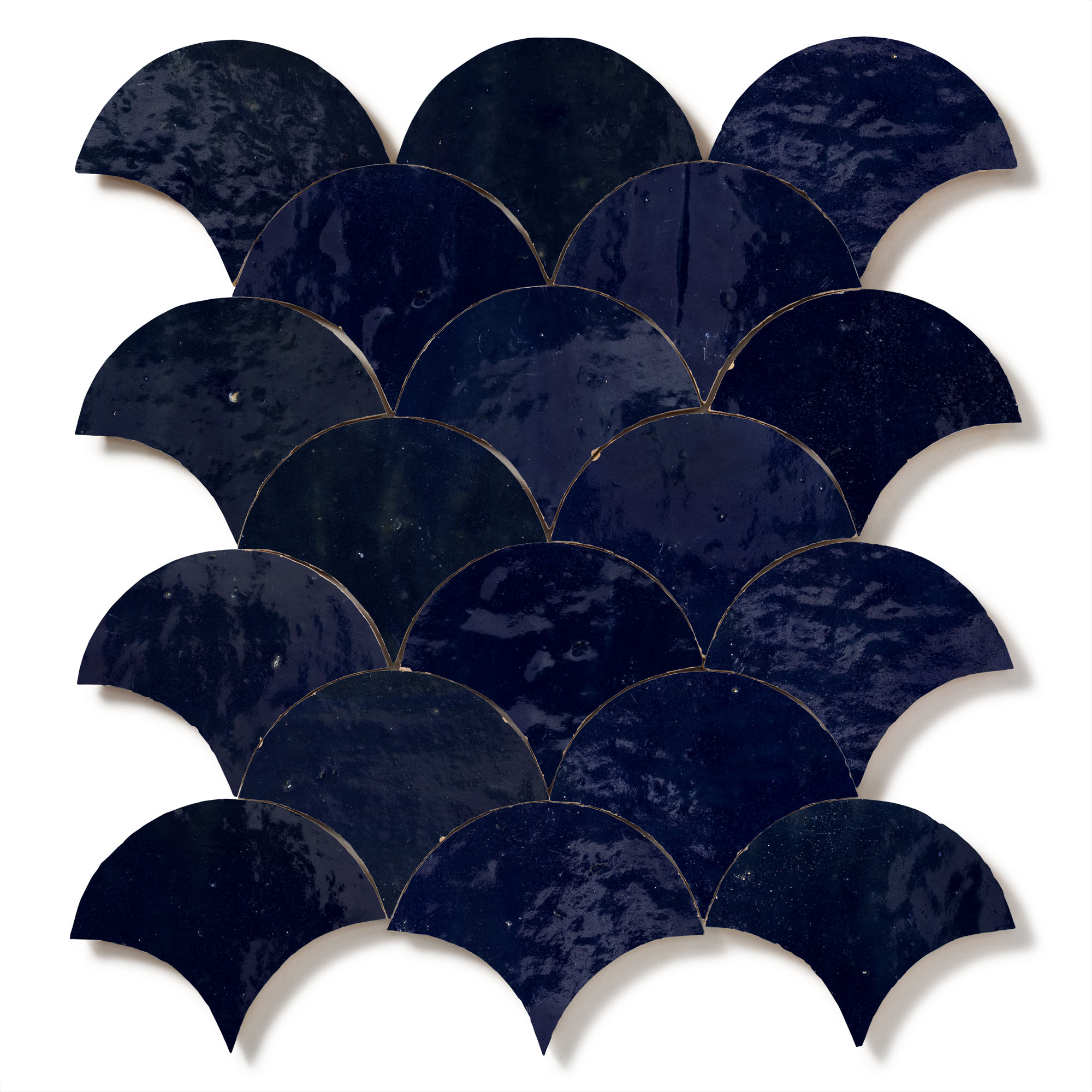 Zellige Marocain Artisanal Véritable - Bleu Nuit Ecaille grand 10x12 cm ...