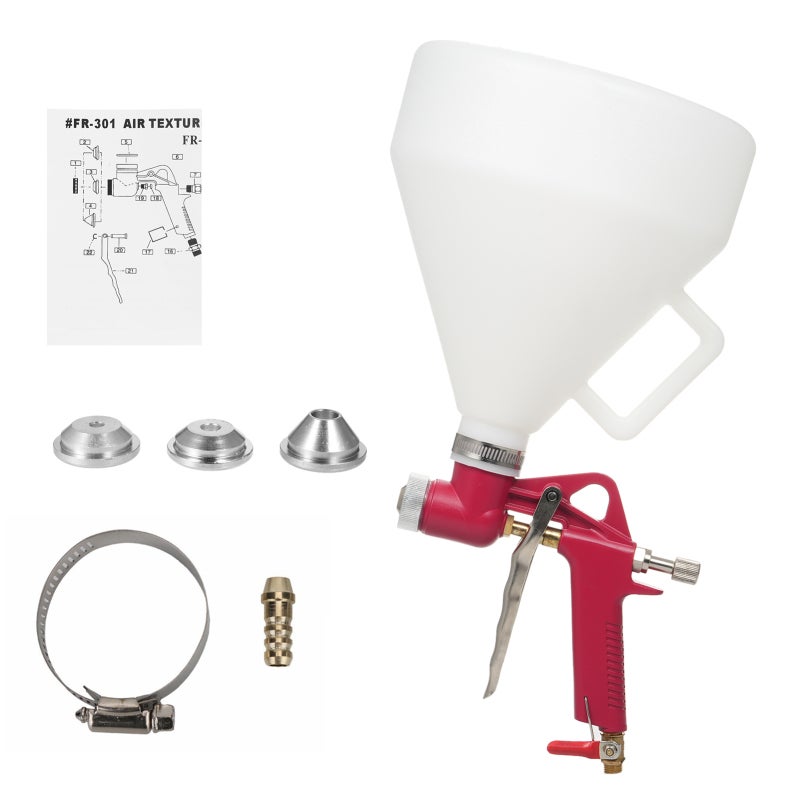 Pistolet à peinture cloisons sèches 6L avec trémie d'air et 3 buses 4,0 ...