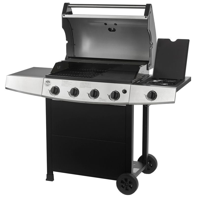 Barbecue Gaz ROSTER 5 brûleurs Dont 1 Latéral Avec Plancha et Grille de ...