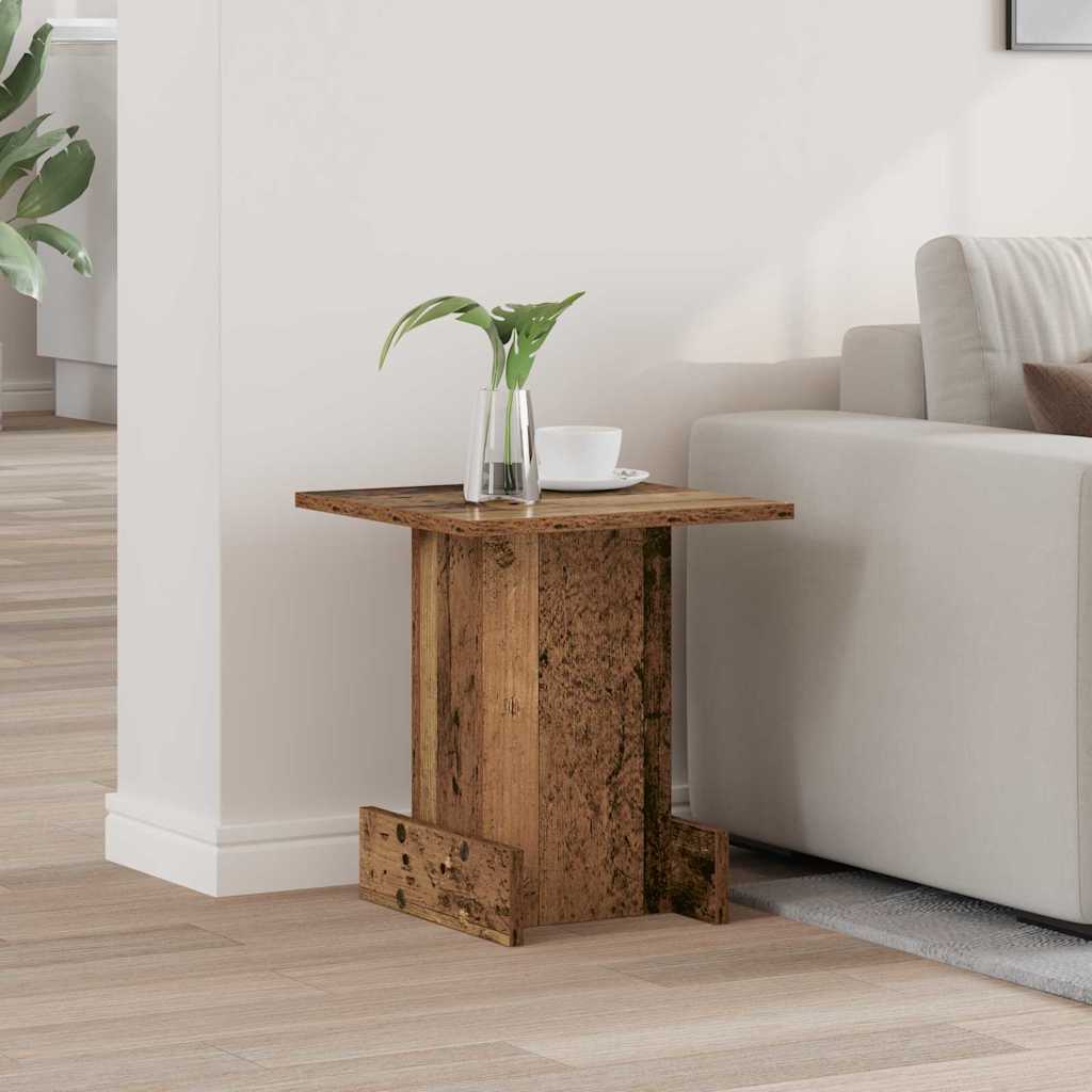Table d'appoint Bois ancien 35,5 x 35 x 40 cm Bois d'ingénierie | Leroy ...