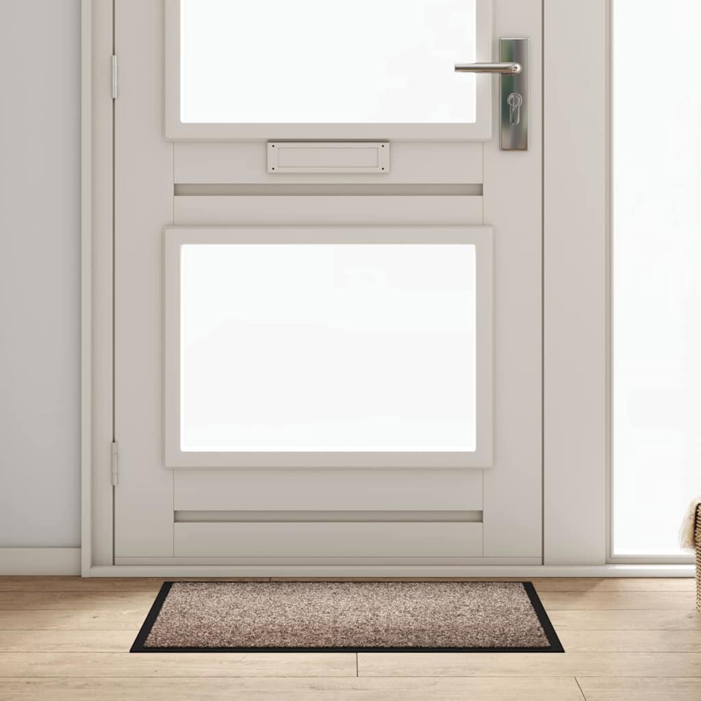 Tapis de porte Tapis d'entrée - Beige 60 x 40 x 1.2 cm Tissu en teddy ...