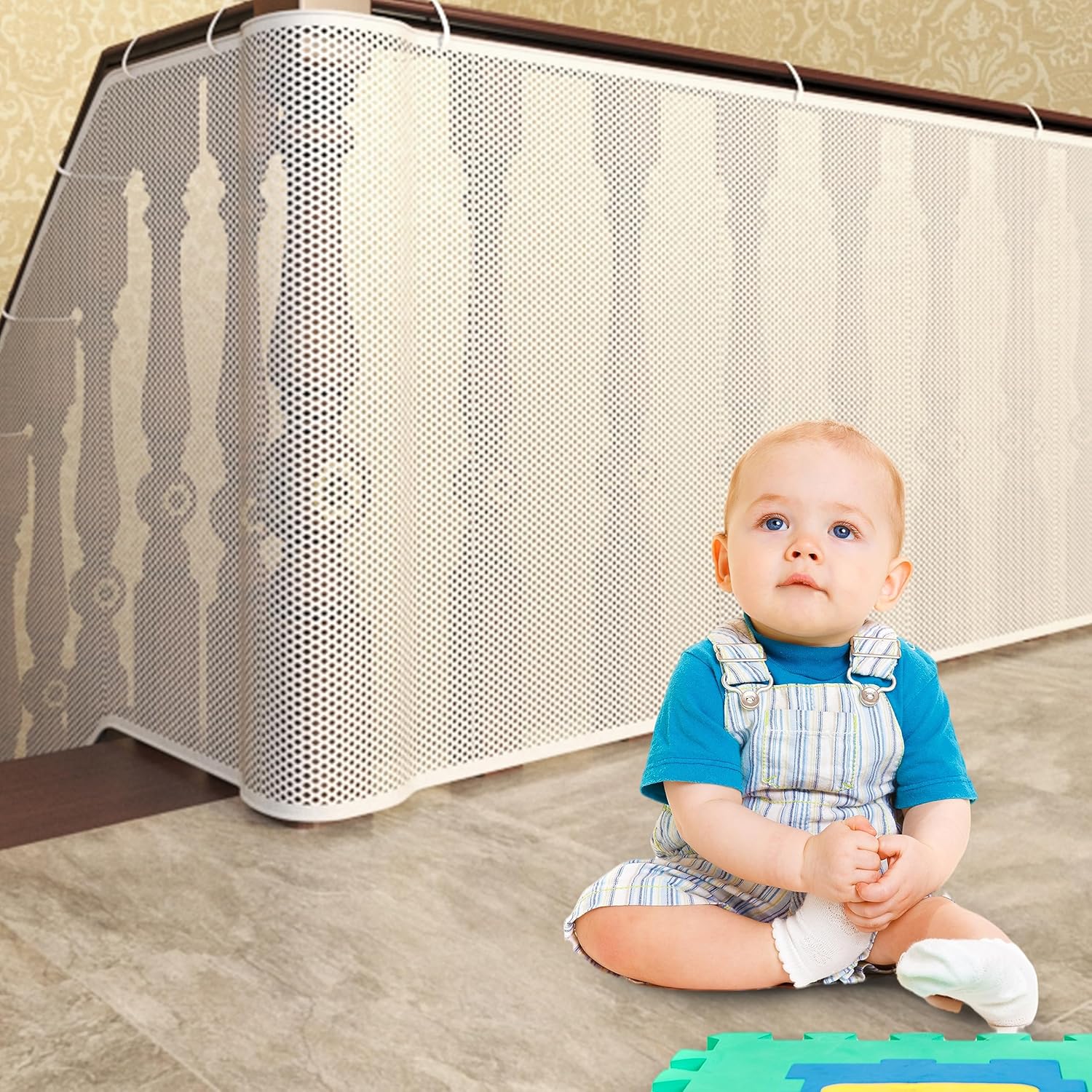 Filet de Sécurité 3x0,8m pour Bébé, Robuste et Réglable, Protection ...