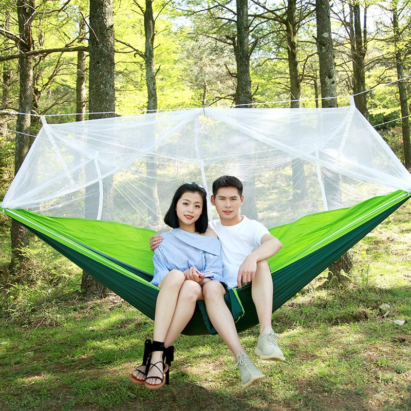 Hamac portable d'extérieur, hamac de camping avec filet, vert fruit et ...