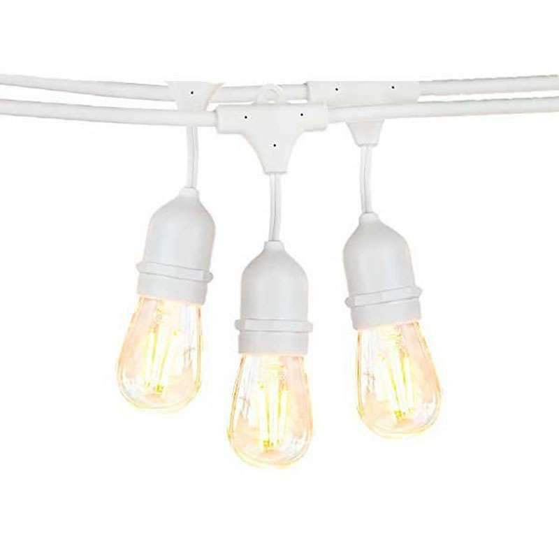 Guirlande Guinguette Blanche Suspendue IP65 6m pour 10 Ampoules E27 ...