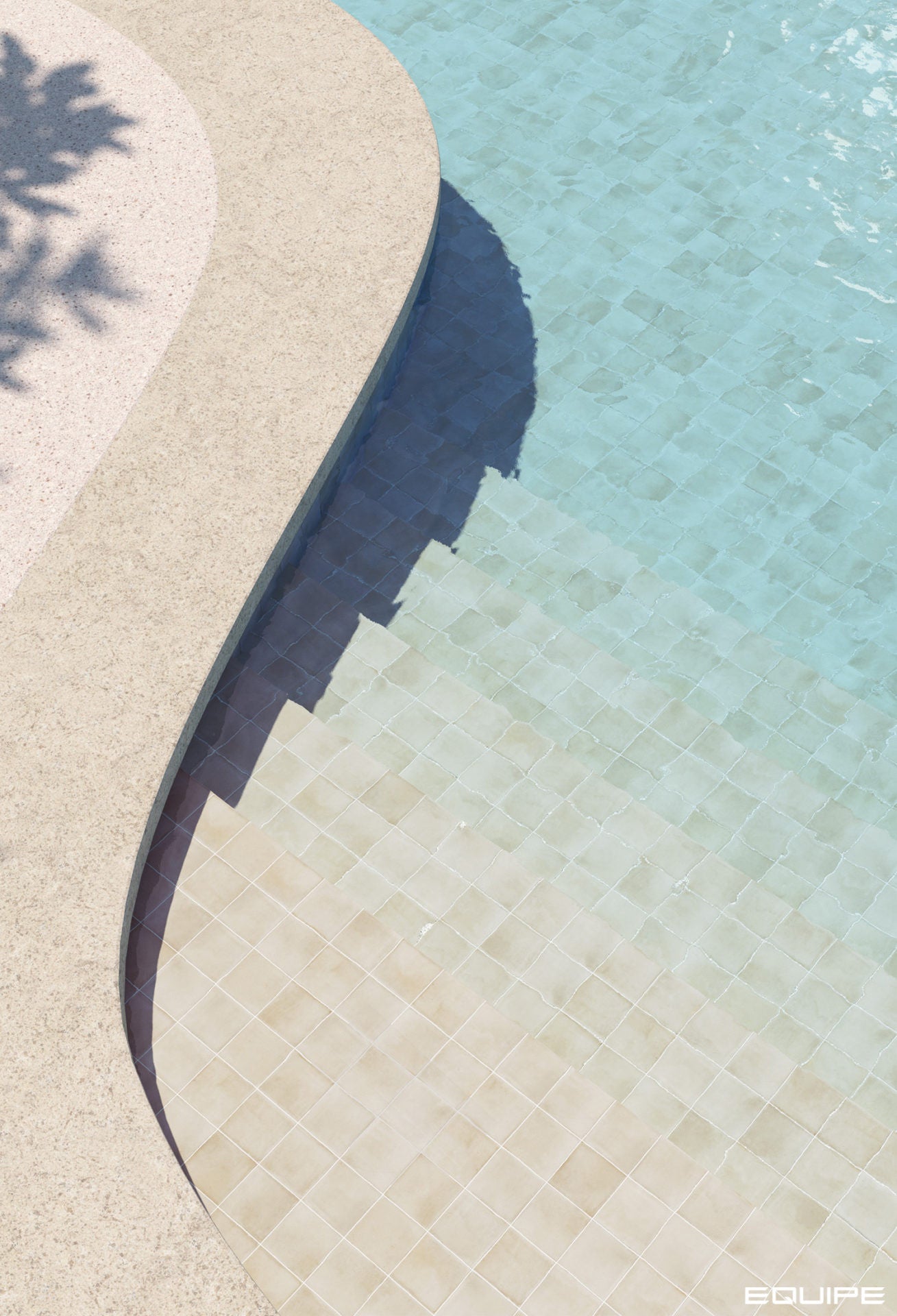 Carrelage extérieur piscine carré beige mate 15x15 cm SPA&POOLS CANVAS ...