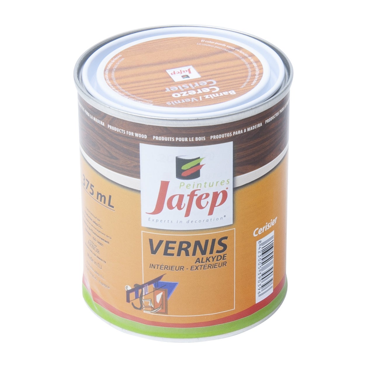 Vernis synthétique brillant cerisier Jafep 375 ml | Leroy Merlin