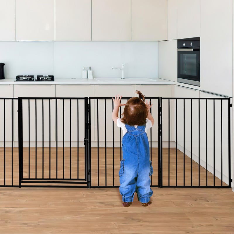 Barrière de sécurité enfant 305 cm Barrière Pare Feu Grille de ...