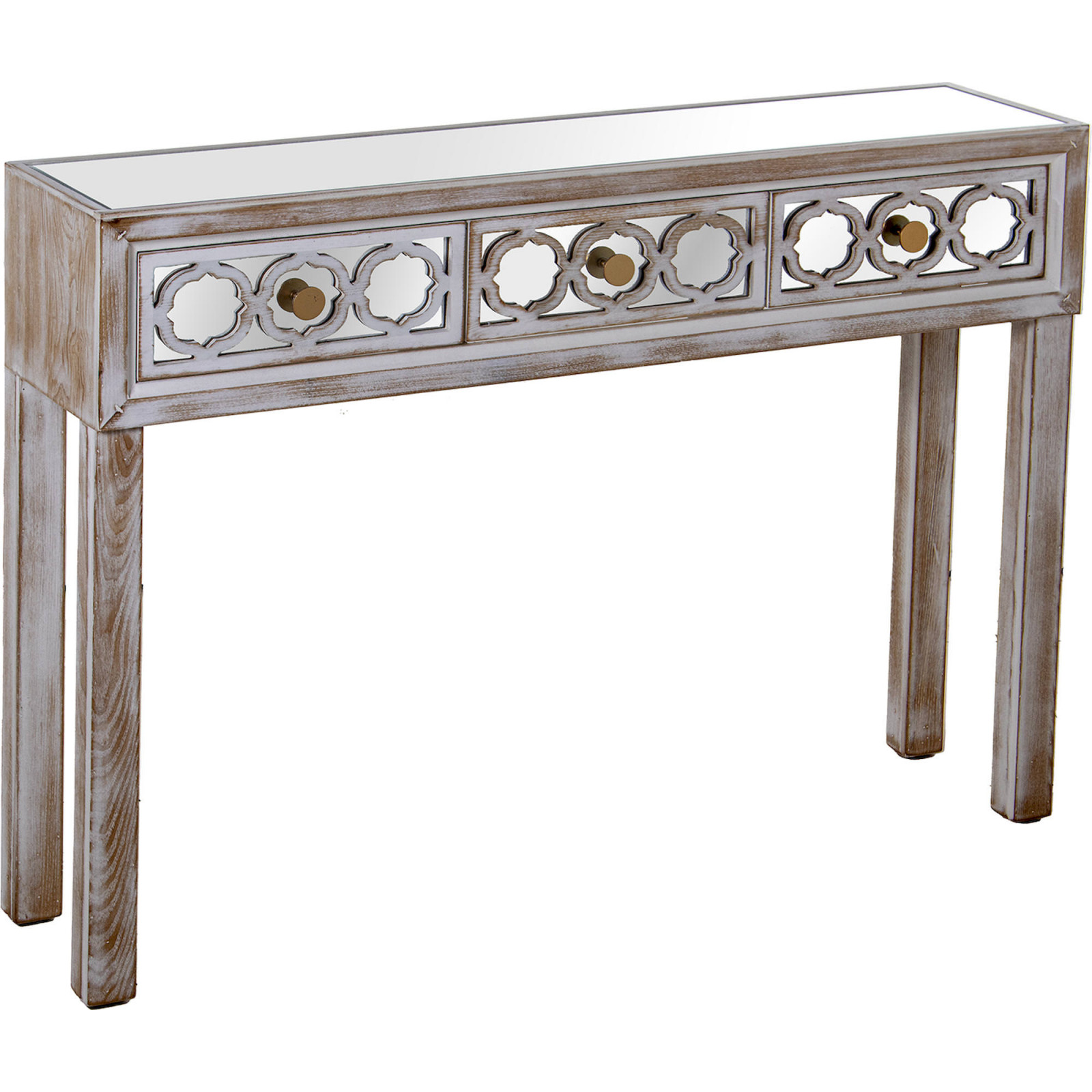 Console élégante dorure et miroirs pour entrée chic 110 x 25 x 80 cm ...