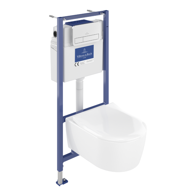 Pack WC suspendu sans bride VILLEROY ET BOCH Avento + Bâti support ...