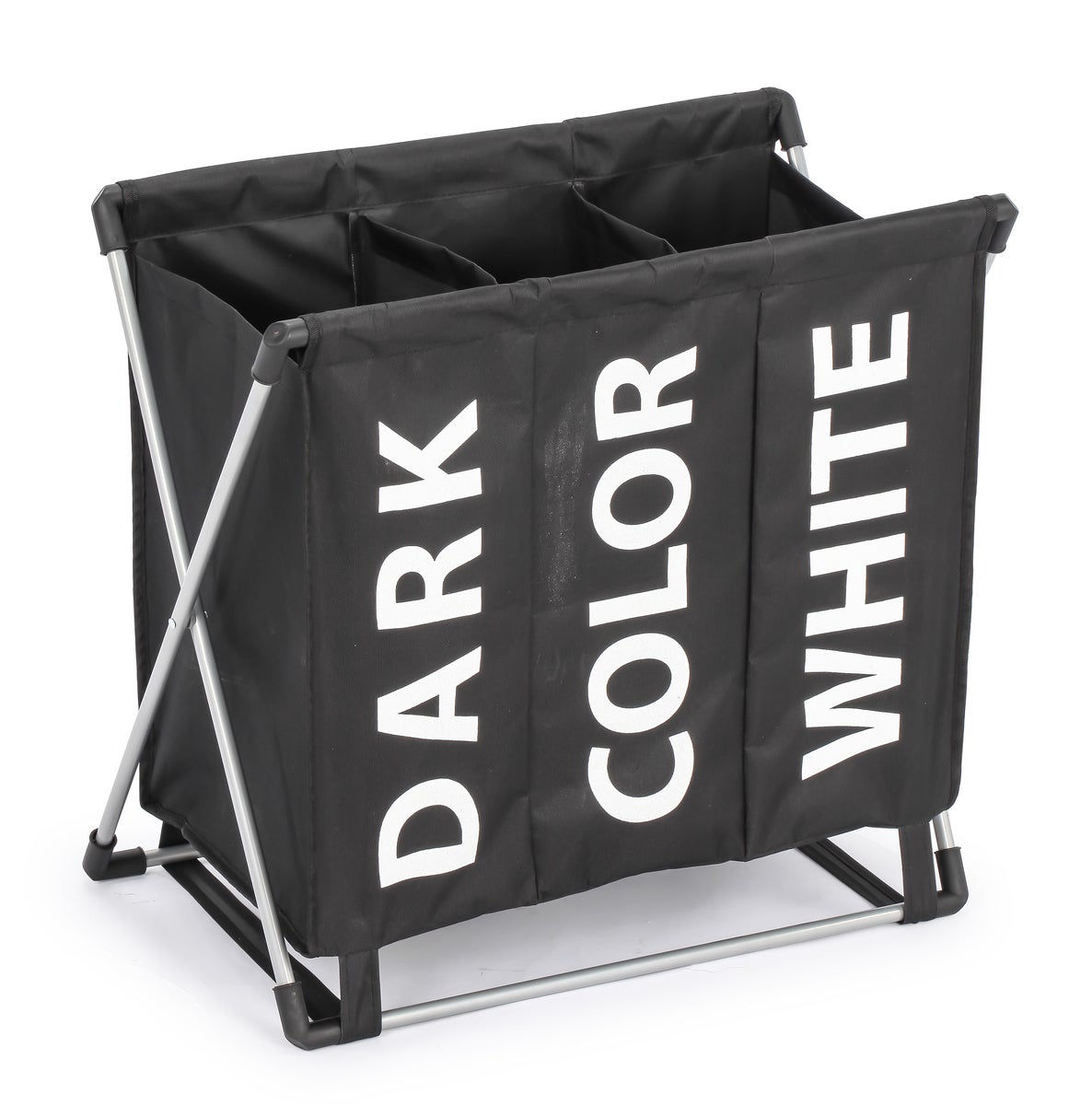 Panier à Linge Pliable Grand 3 Compartiments Sac Vêtements Sale avec ...