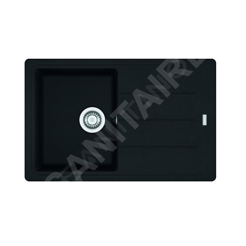 Franke Basis - Évier en fragranit BFG 611-78, 78x50 cm, noir mat 114. ...