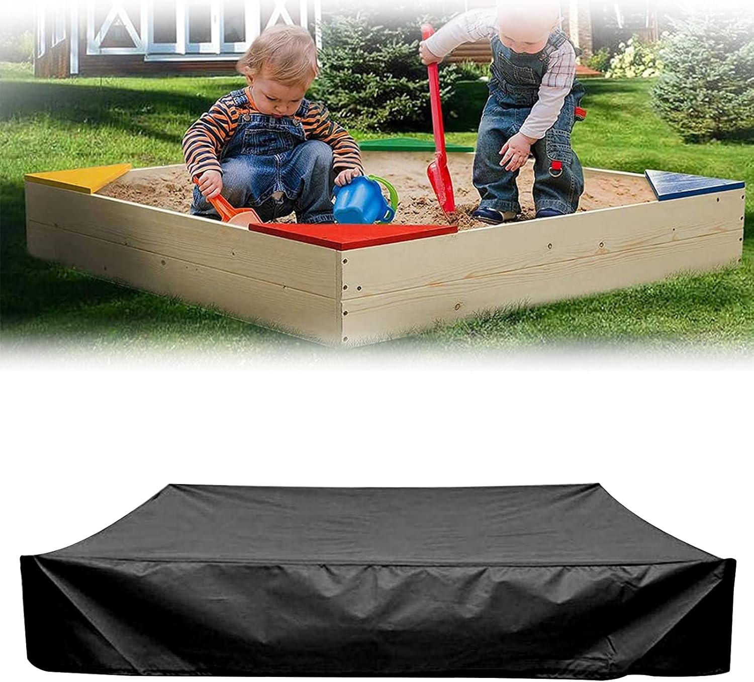 Couverture de bac à Sable Anti-poussière avec Cordon de Serrage, bâche ...