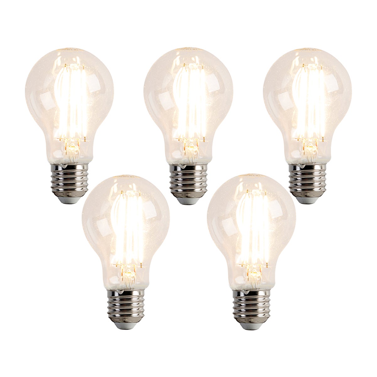 Juego de 5 Bombilla LED regulable E27 A60 7W 780 lm 2700K | Leroy Merlin