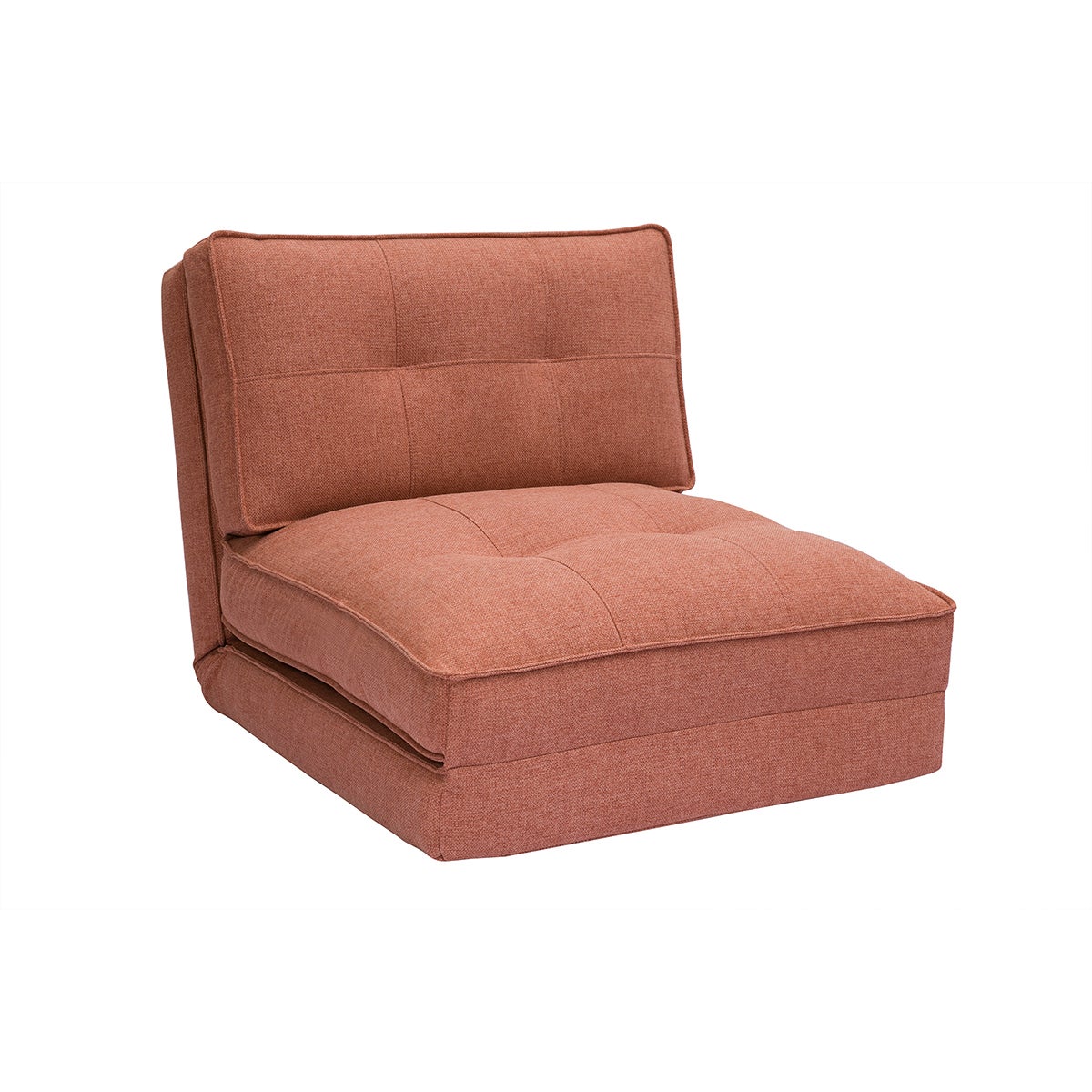 Chauffeuse 1 place convertible en tissu terracotta SALLY | Leroy Merlin