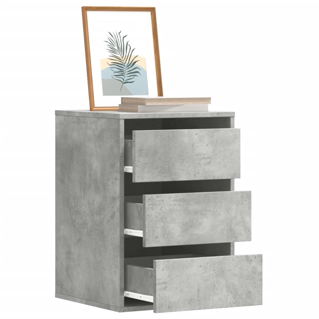 Maison Exclusive - Cajonera de esquina madera ingeniería gris hormigón ...