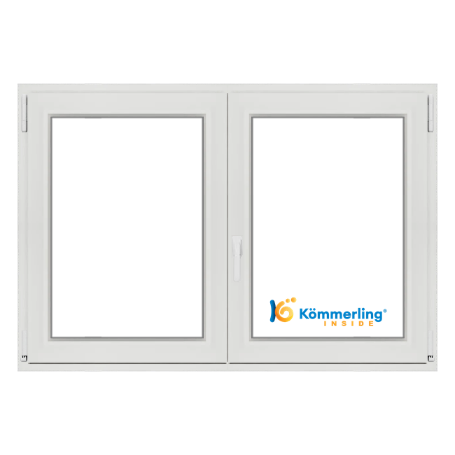 Ventana PVC 1600x1100 oscilobatiente 2 hojas blanca | perfil Kommerling ...