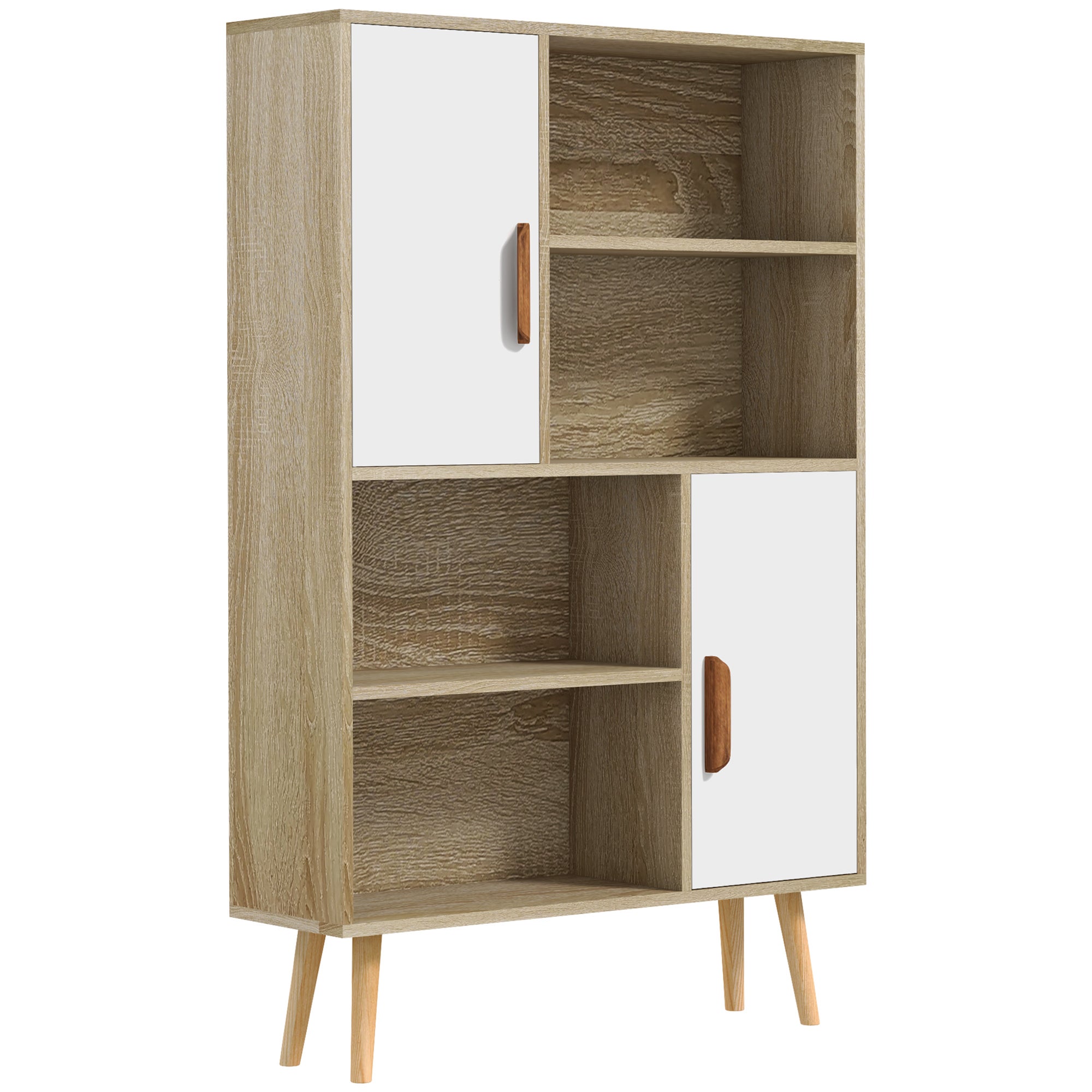 Scandinave bibliothèque avec 4 niches + 2 placards avec étagère ...