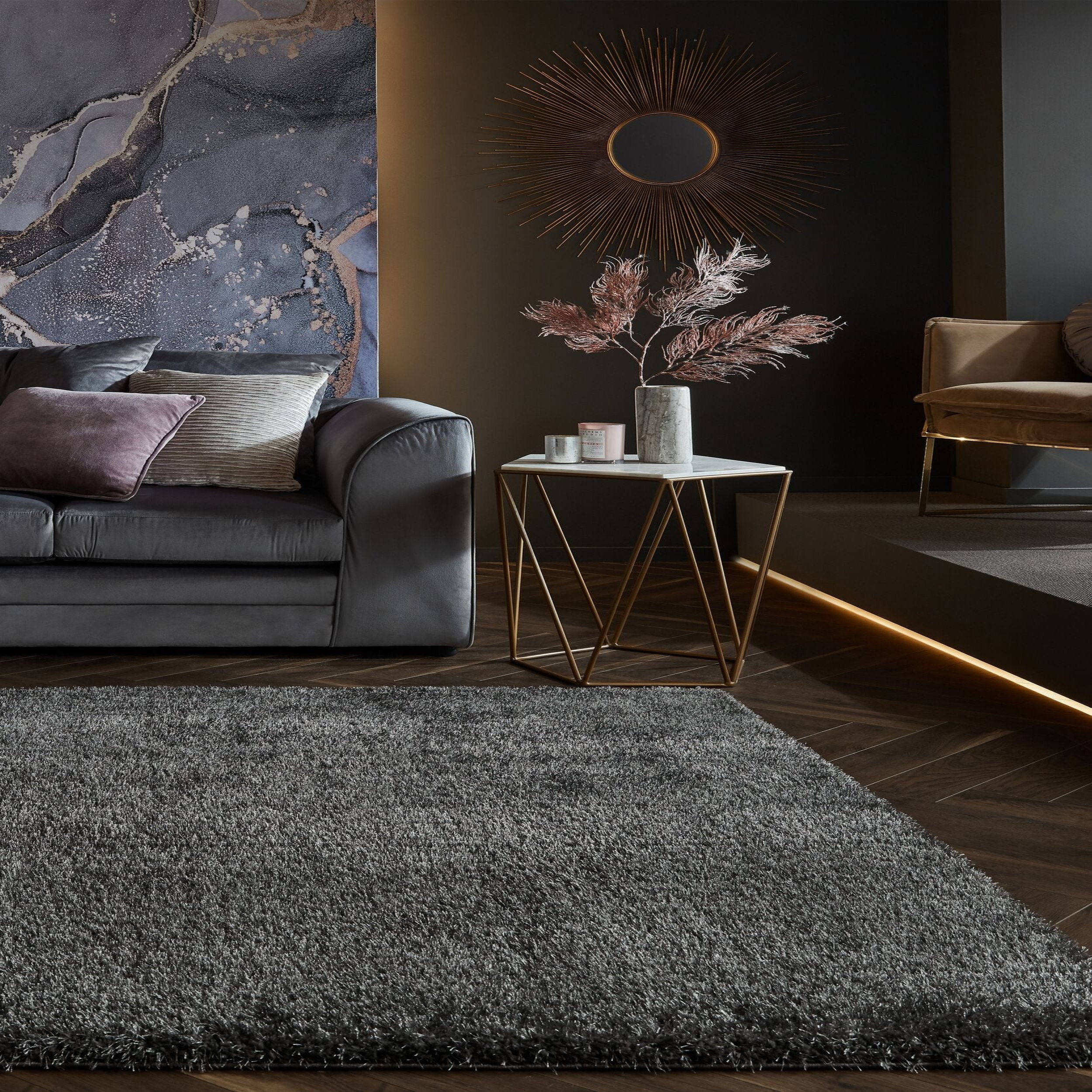 Tapis shaggy recyclé VELVET | Leroy Merlin