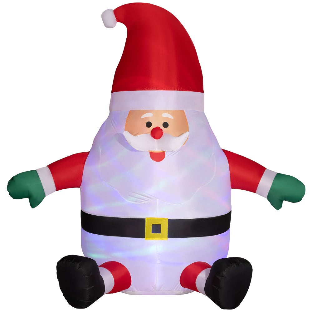 Décoration Noël gonflable 183 cm avec boule lumineuse rotative ...