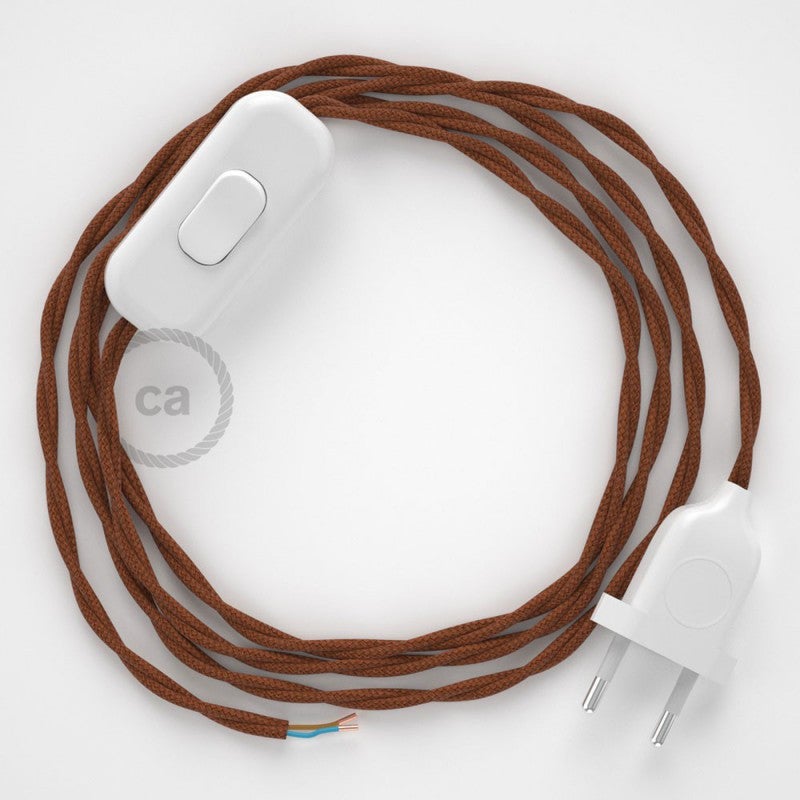 Creative cables - Cordon pour lampe, câble TC23 Coton Daim 1,80 m ...