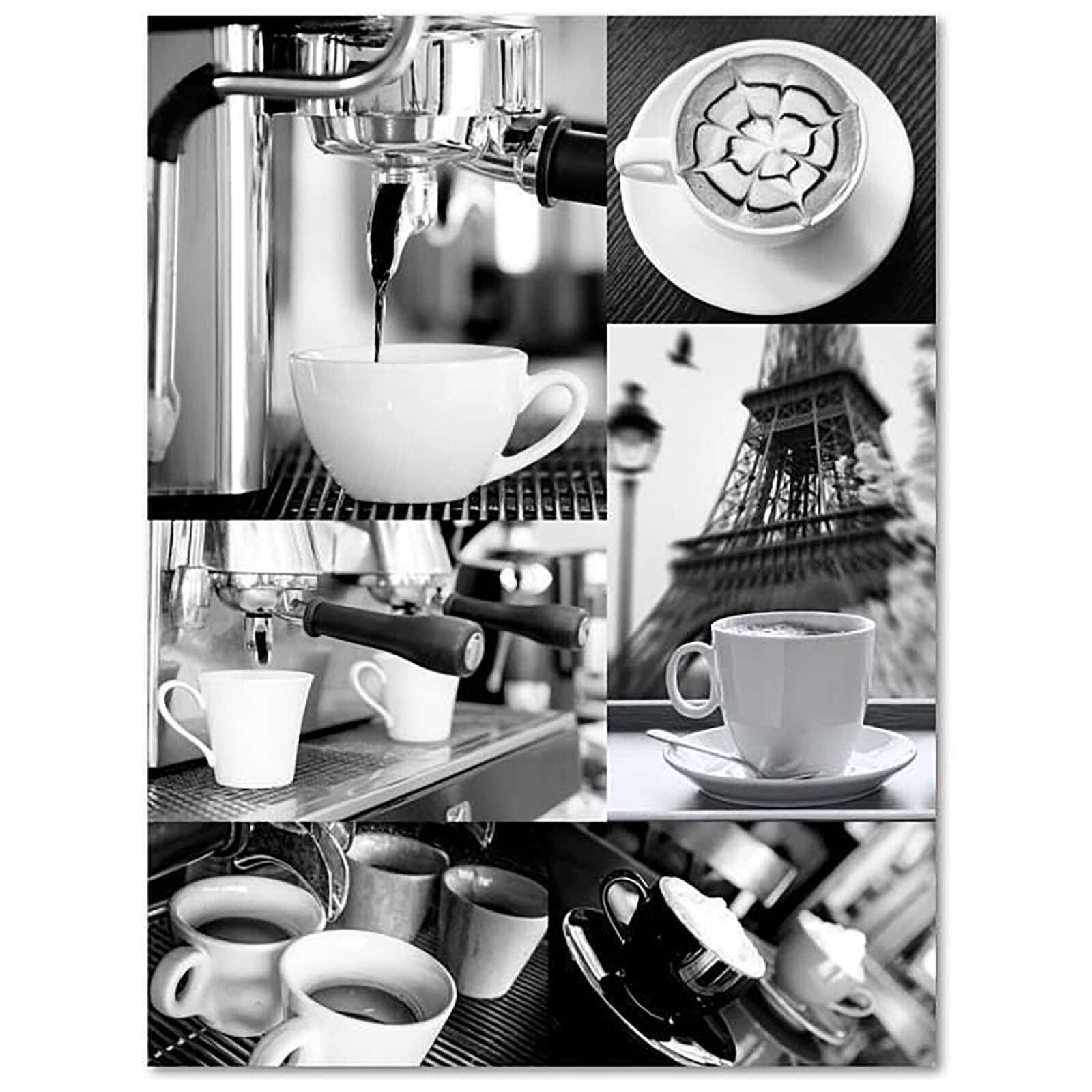 Tableau café noir et blanc - 40 x 50 cm | Leroy Merlin