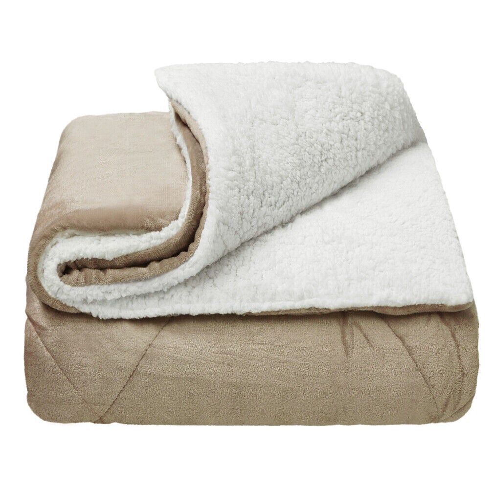 Plaid Coperta Flanella Doppio Strato Morbida Calda Vellutata ...