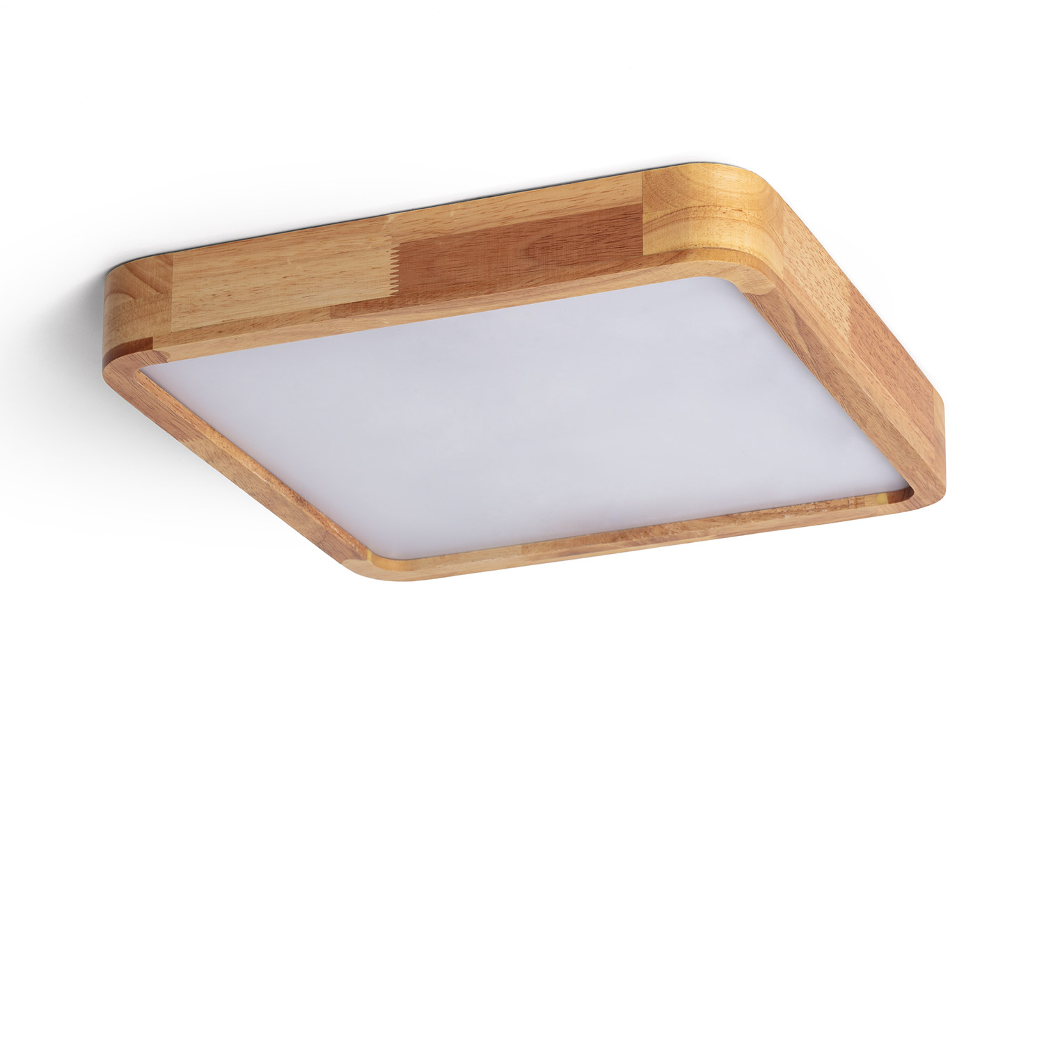 Ledkia Plafón LED 20W Cuadrado Madera 400x400 mm CCT Seleccionable Kayu Madera | Leroy Merlin